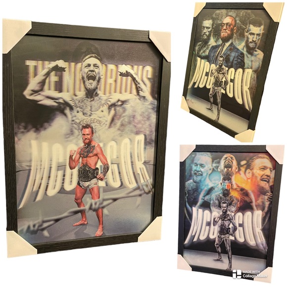 Art | New Connor Mcgregor Mma Boxing Framed 3d Lenticular Poster ...